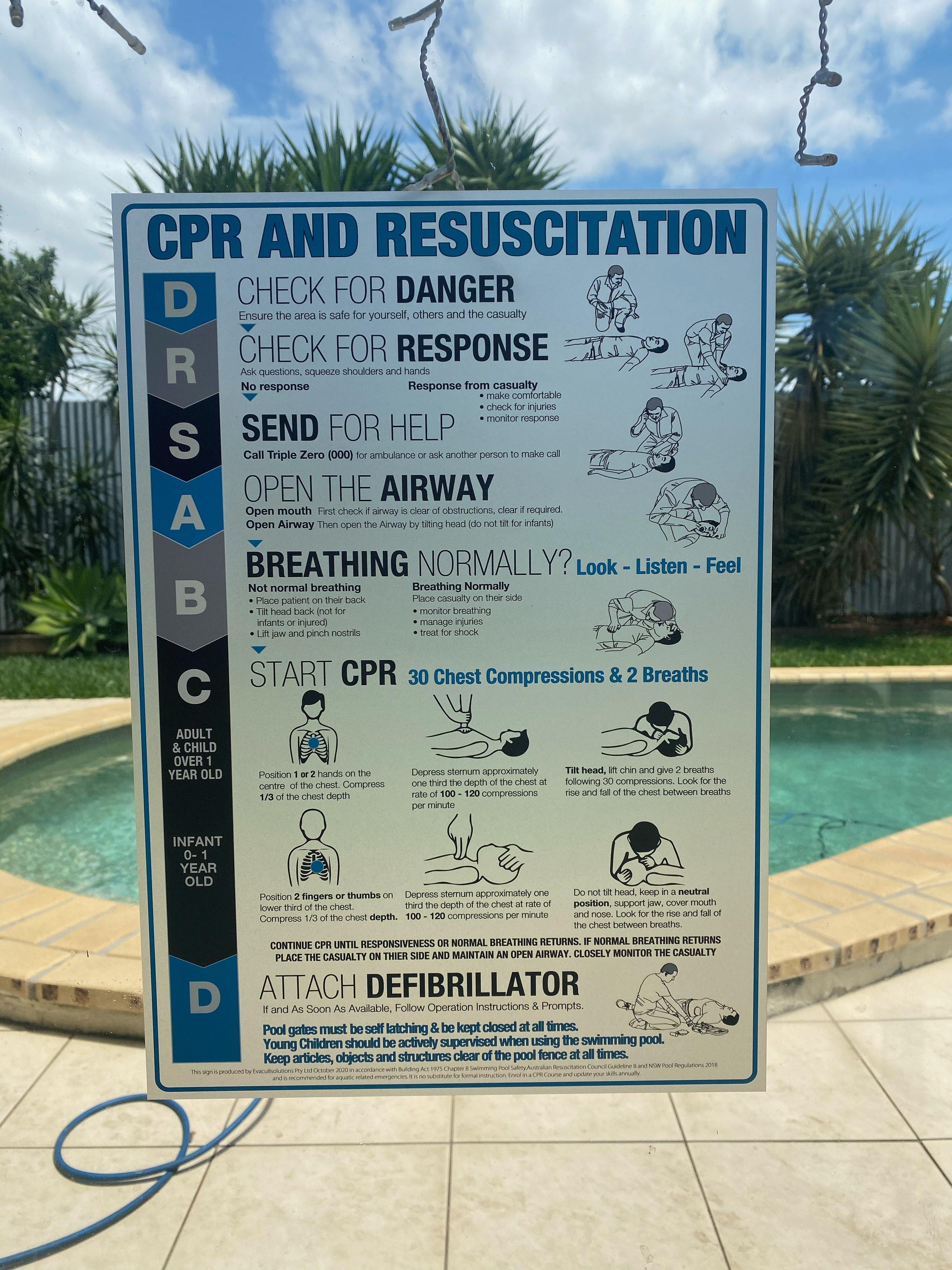 Premium CPR Decals Now Available For Glass Pool Fencing – www.cprsigns ...