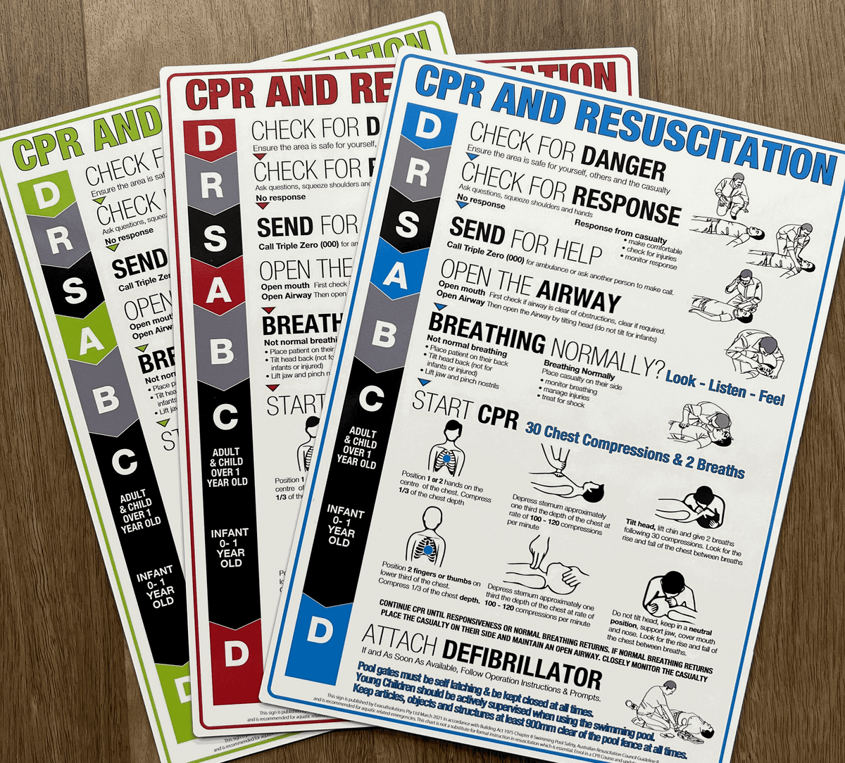 White Aluminium CPR Signs – www.cprsigns.com.au
